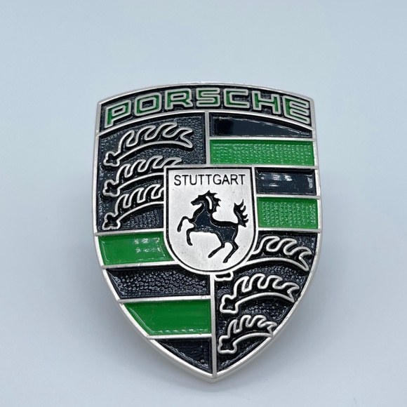 Porsche Design | Accessories | Porsche Livery Hood Crest Black Green ...